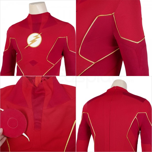 Barry Allen Cosplay Suit Champion Golden Boots - Champion Cosplay