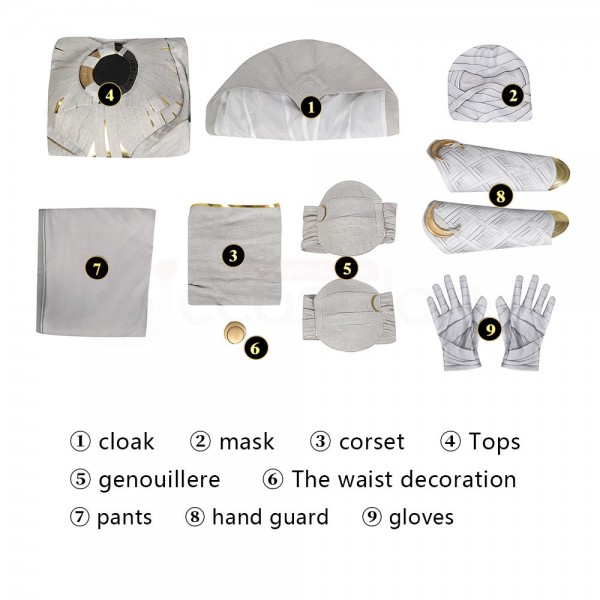 Moon Knight Cosplay Costumes Moon Knight Marc Spector Halloween Suit ...