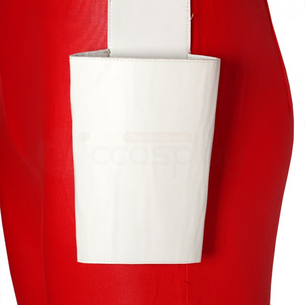 Red Ranger Costume Mighty Morphin Power Rangers Jason Lee Scott Cosplay ...