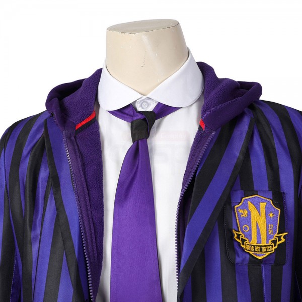 Addams Nevermore Academy Uniform Eugene Otinger Cosplay Costume Xavier ...