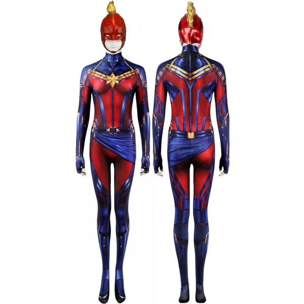 Captain Marvel Cosplay Costume Carol Danvers Top Level Suits Champion Cosplay