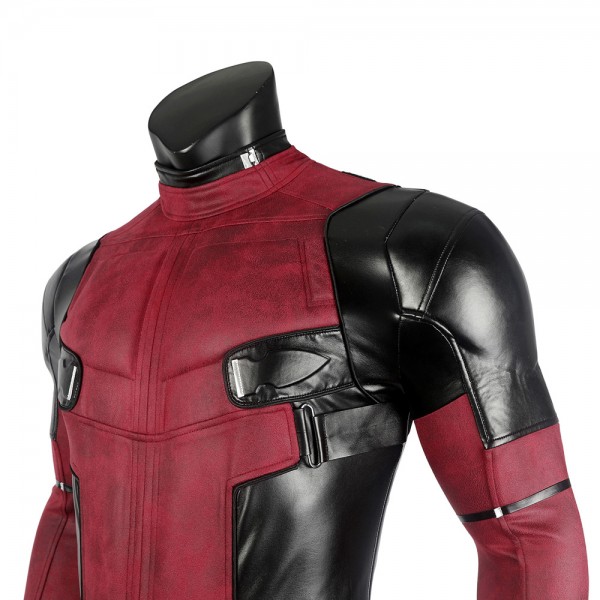 Deadpool Costume Wade Wilson Cosplay Suit Halloween Red Outfit - CCosplay