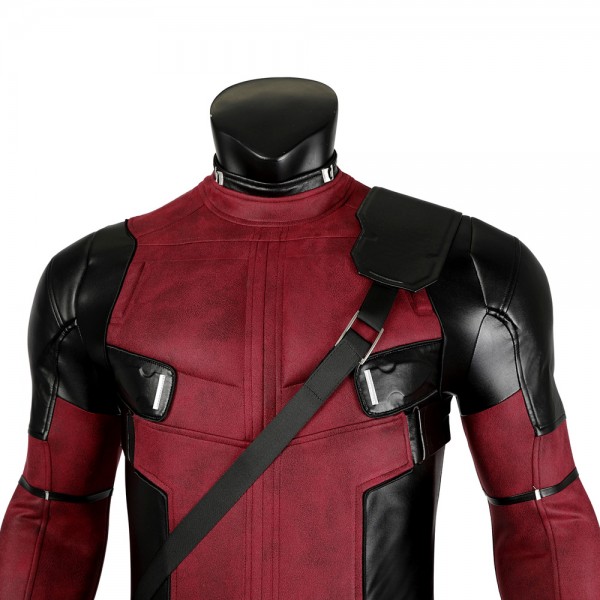 Deadpool Costume Wade Wilson Cosplay Suit Halloween Red Outfit - CCosplay