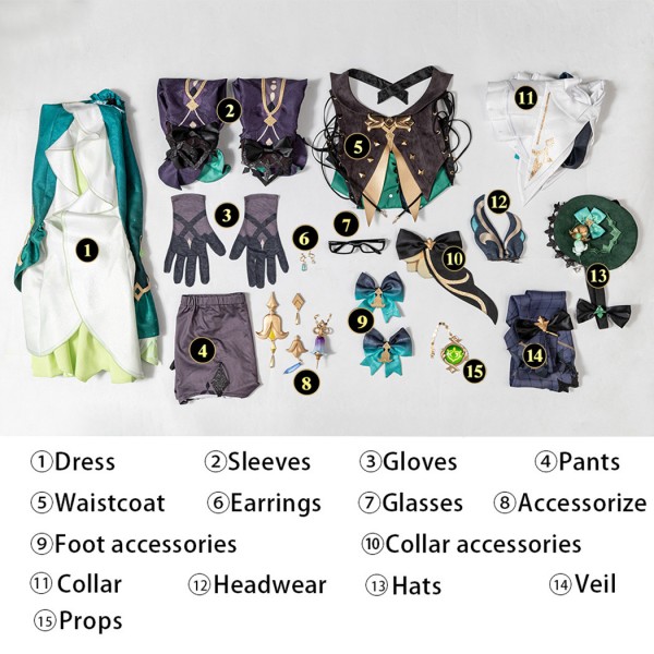 Genshin Impact Emilie Costume Game Cosplay Suit Halloween Gifts ...