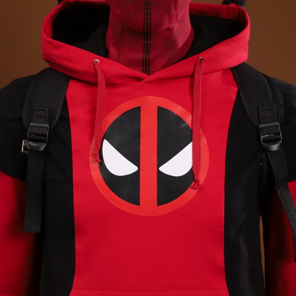 Deadpool Costume Hoodie Deadpool 3 Red Cosplay Suit for Kids Adult ...