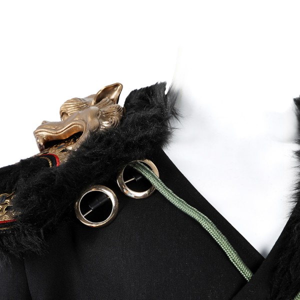 Ebongold Silk Robe Black Monkey Costume Game Cosplay Suit Male ...