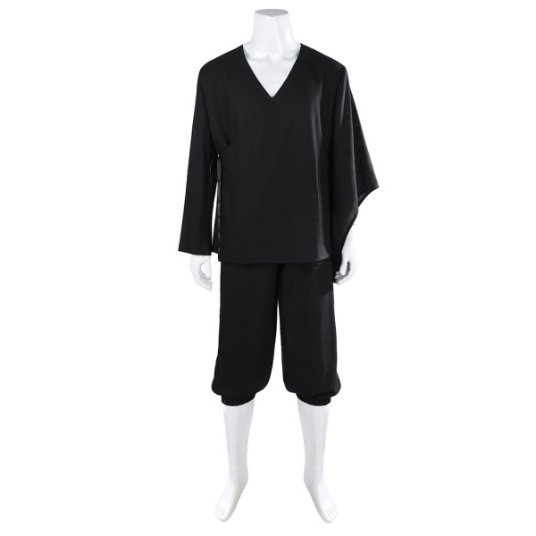 Ebongold Silk Robe Black Monkey Costume Game Cosplay Suit Male ...