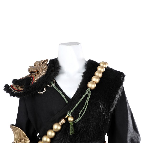Ebongold Silk Robe Black Monkey Costume Game Cosplay Suit Male ...