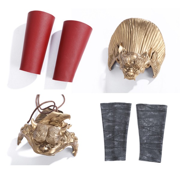 Ebongold Silk Robe Black Monkey Costume Game Cosplay Suit Male ...