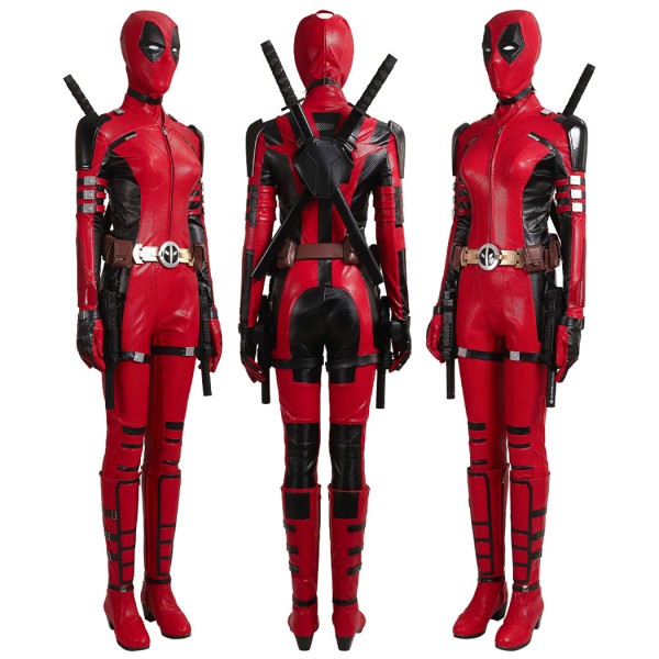 Deadpool 3 Lady Costume Deadpool & Wolverine Ladypool Halloween Cosplay ...