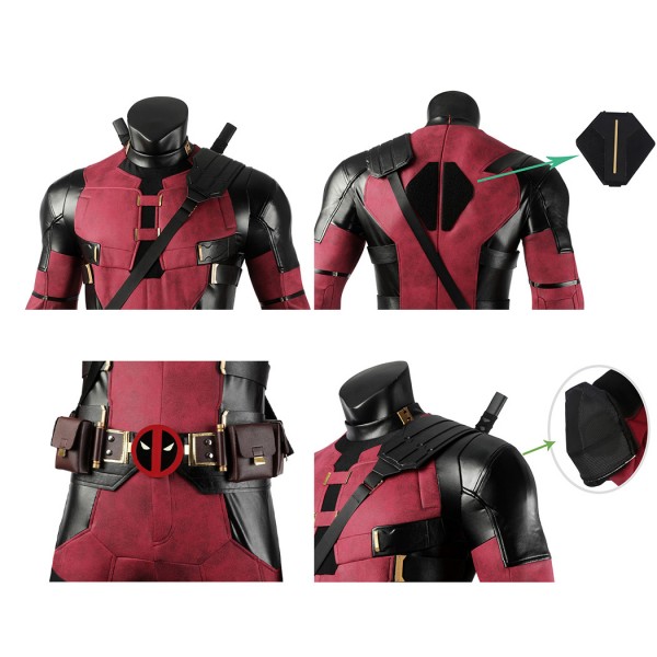 Deadpool 3 Costume 2024 Couples Deadpool Wade Wilson Cosplay Suit Lady ...