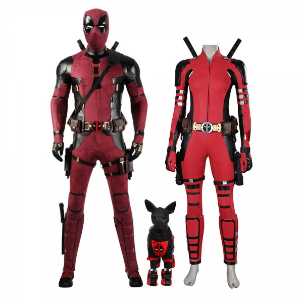 Deadpool 3 Costume 2024 Couples Deadpool Wade Wilson Cosplay Suit Lady ...