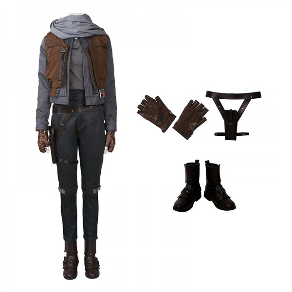 Rogue One: A Star Wars Story Jyn Erso Cosplay Costume Top Level Suit ...