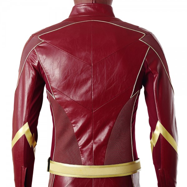 TF Season 4 Barry Allen Cosplay Costume Leather Deluxe Suit - Champion ...
