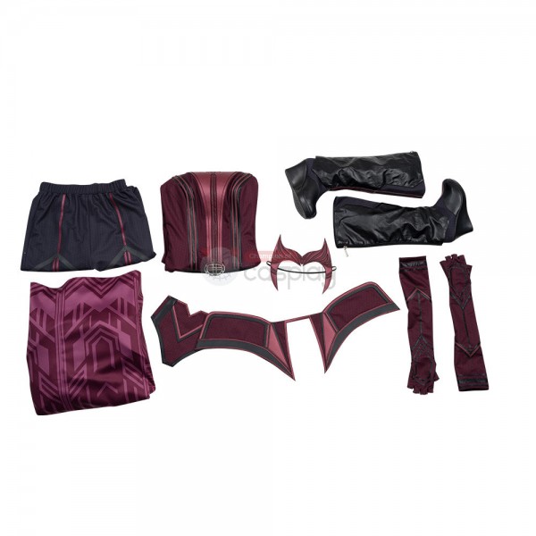 New Wanda Costume WandaVision 2021 Wanda Maximoff Scarlet Witch Cosplay ...