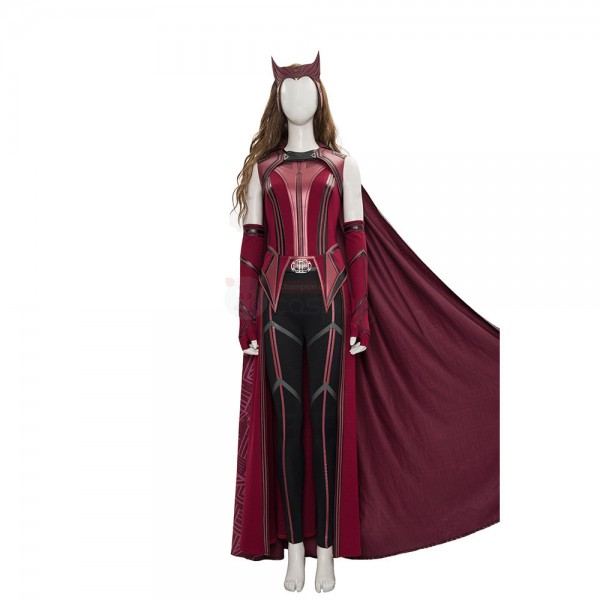 WandaVision Scarlet Witch Costume 2021 New Wanda Cosplay Suit Knit ...