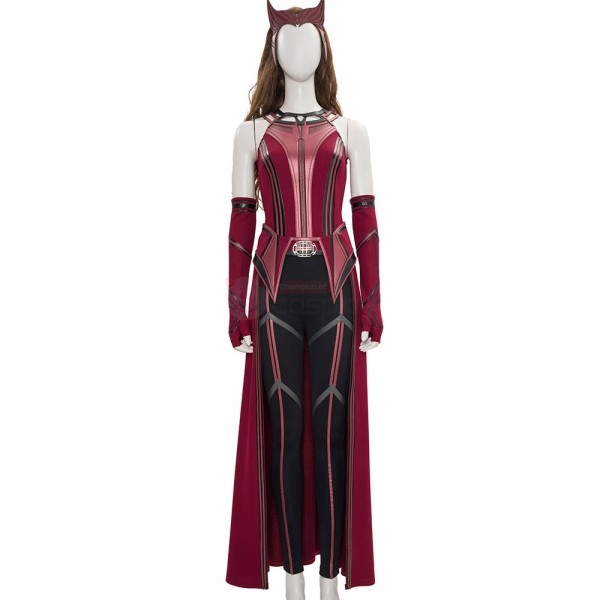 WandaVision Scarlet Witch Costume 2021 New Wanda Cosplay Suit Knit ...