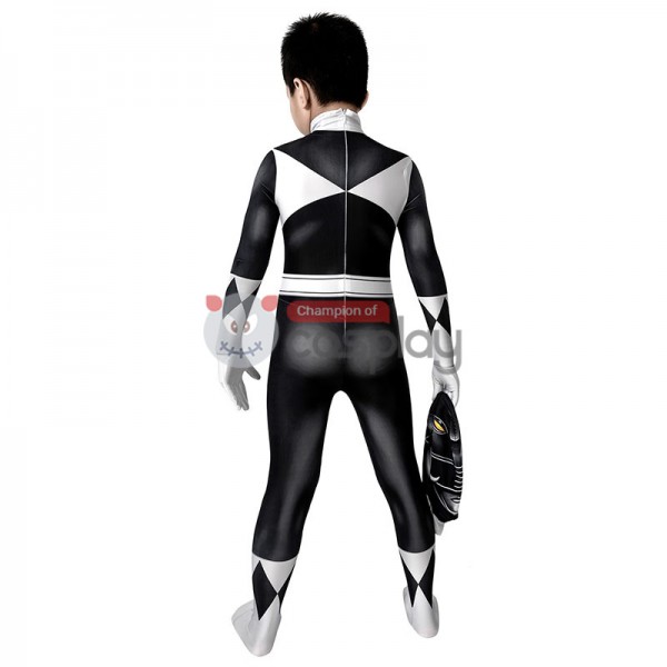 Mighty Morphin Power Rangers Cosplay Costume Black Rangers Suit for ...