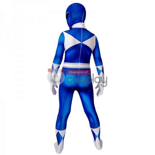 Blue Ranger Jumpsuit Mighty Morphin Power Rangers Cosplay Suit for Kids ...