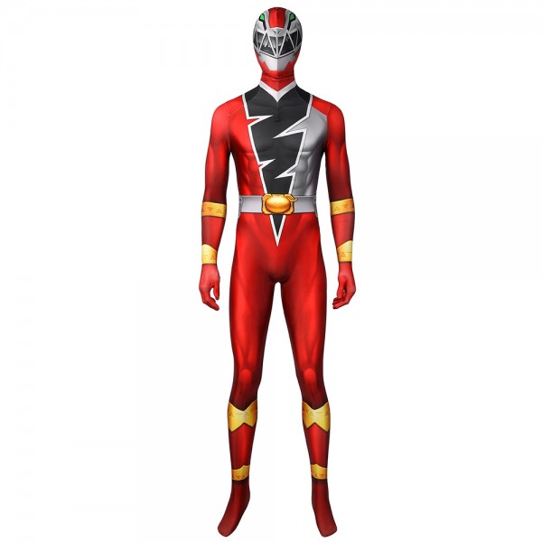 Red Power Ranger Suit Koh Ryusoulger Red Ranger Cosplay Zentai - CCosplay