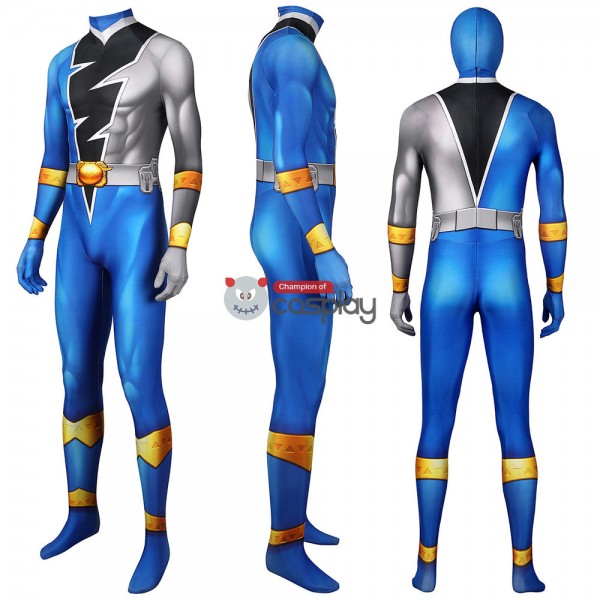 Blue Power Rangers Costume Kishiryu Sentai Ryusoulger Blue Solider ...