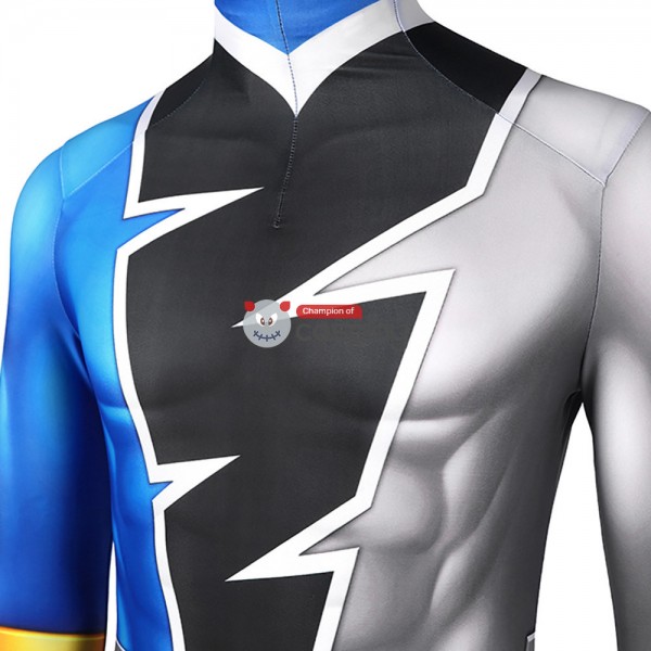 Blue Power Rangers Costume Kishiryu Sentai Ryusoulger Blue Solider ...