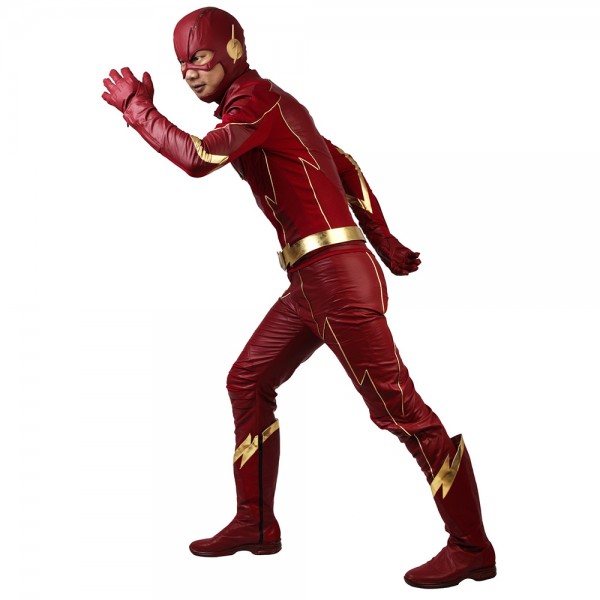 TF S4 Barry Allen Red Halloween Cosplay Costume - CCosplay